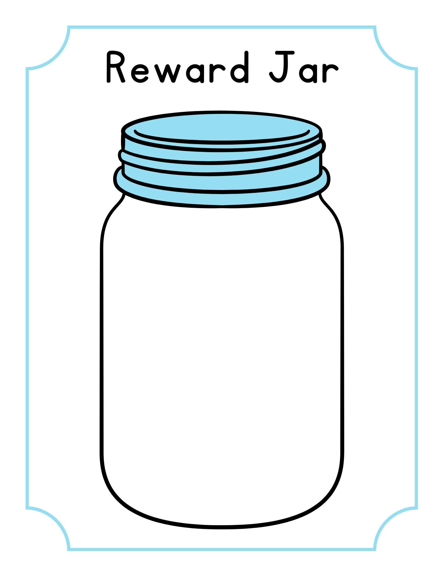 Empty Kids Reward Jar Printable, Kids Reward Chart, Toddler Reward Jar ...