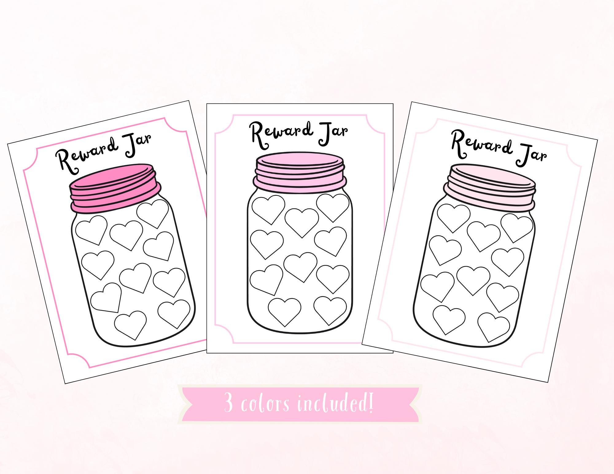 Kids Printable Reward Jar, Kids Reward Chart, Marble Jar, Toddler ...