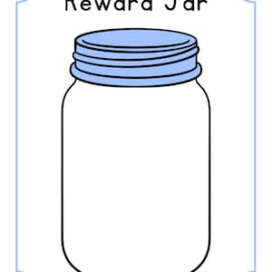 Empty Kids Reward Jar Printable, Kids Reward Chart, Toddler Reward Jar ...
