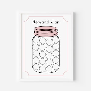 20 Marbles Kids Printable Marble Jar, Kids Reward Jar Printable, Kids ...