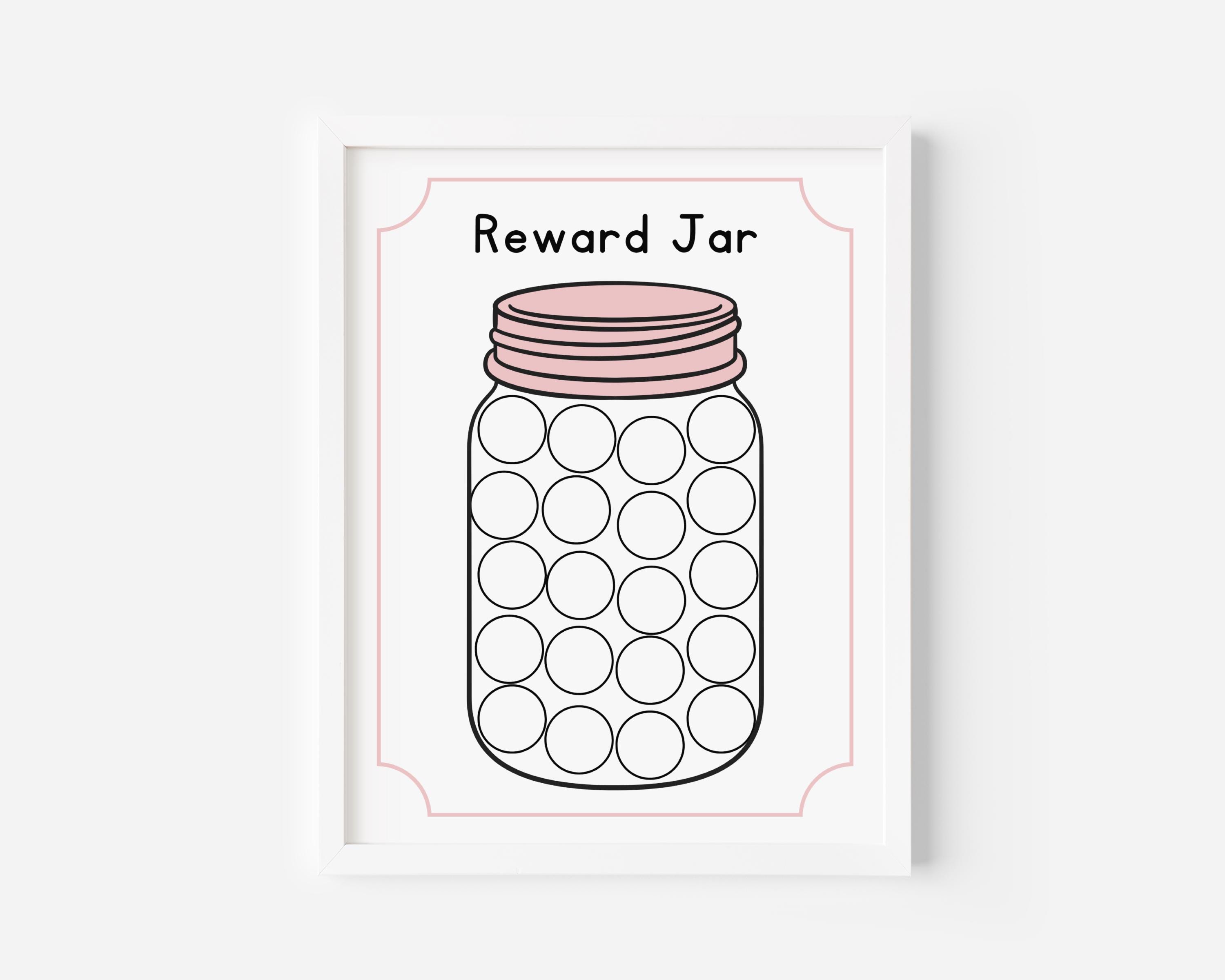 20 Marbles Kids Printable Marble Jar, Kids Reward Jar Printable, Kids ...