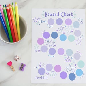Kids Printable Reward Chart, Kids Behavior Chart, Toddler Reward Chart ...