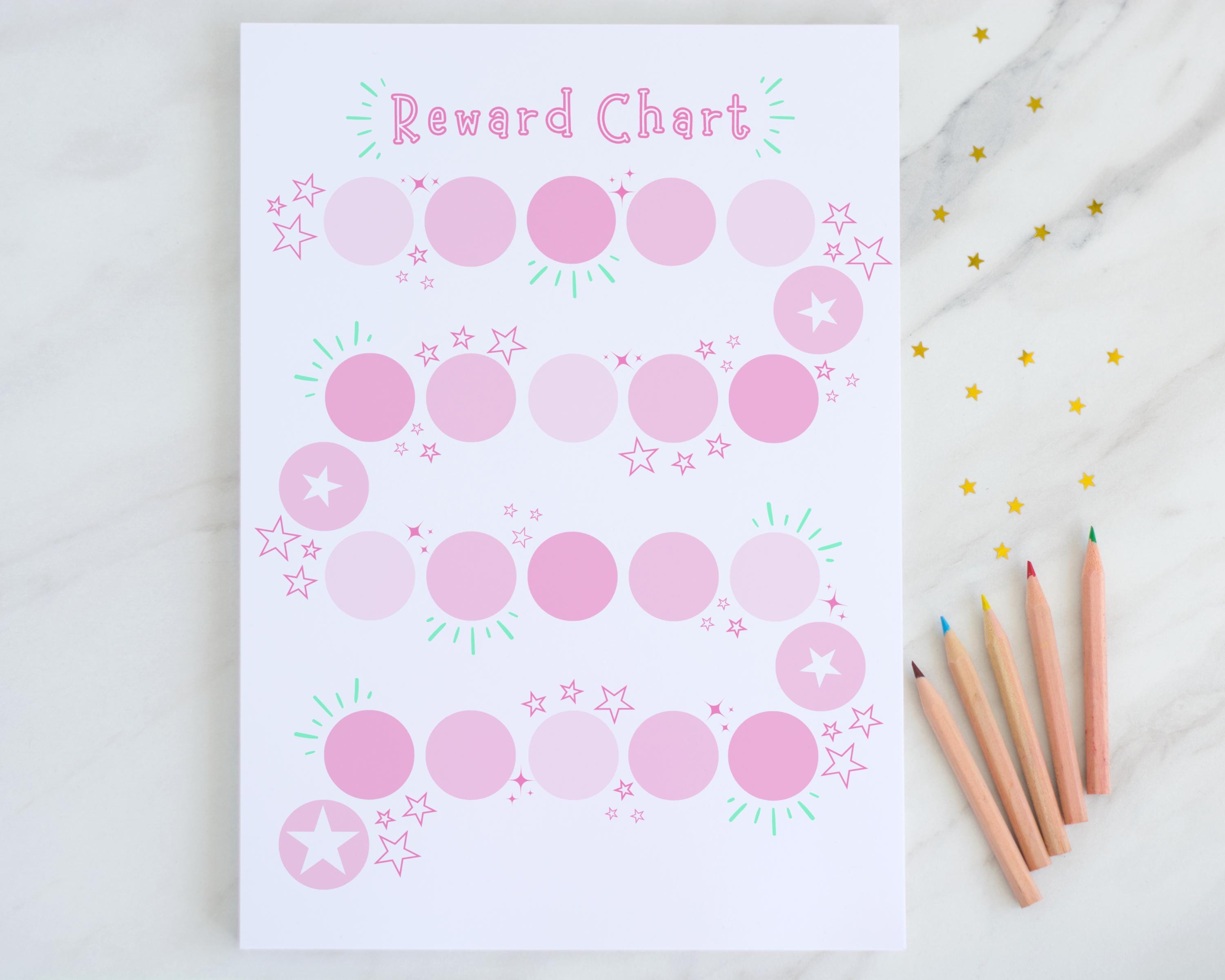 Kids Printable Reward Chart, Toddler Reward Chart, Sticker Chart, Kids ...