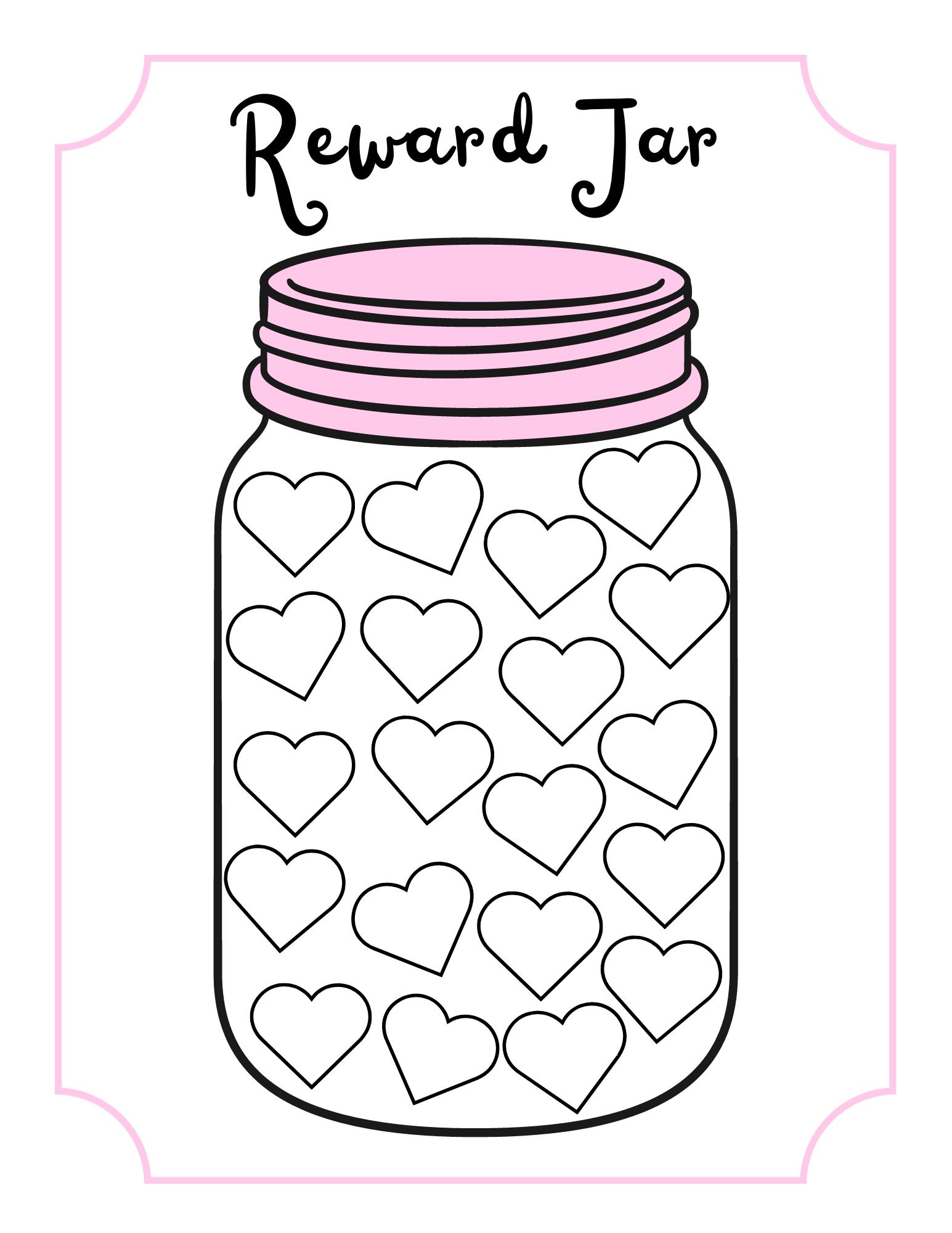 Kids Printable Reward Jar, Kids Printable Reward Chart, Marble Jar ...