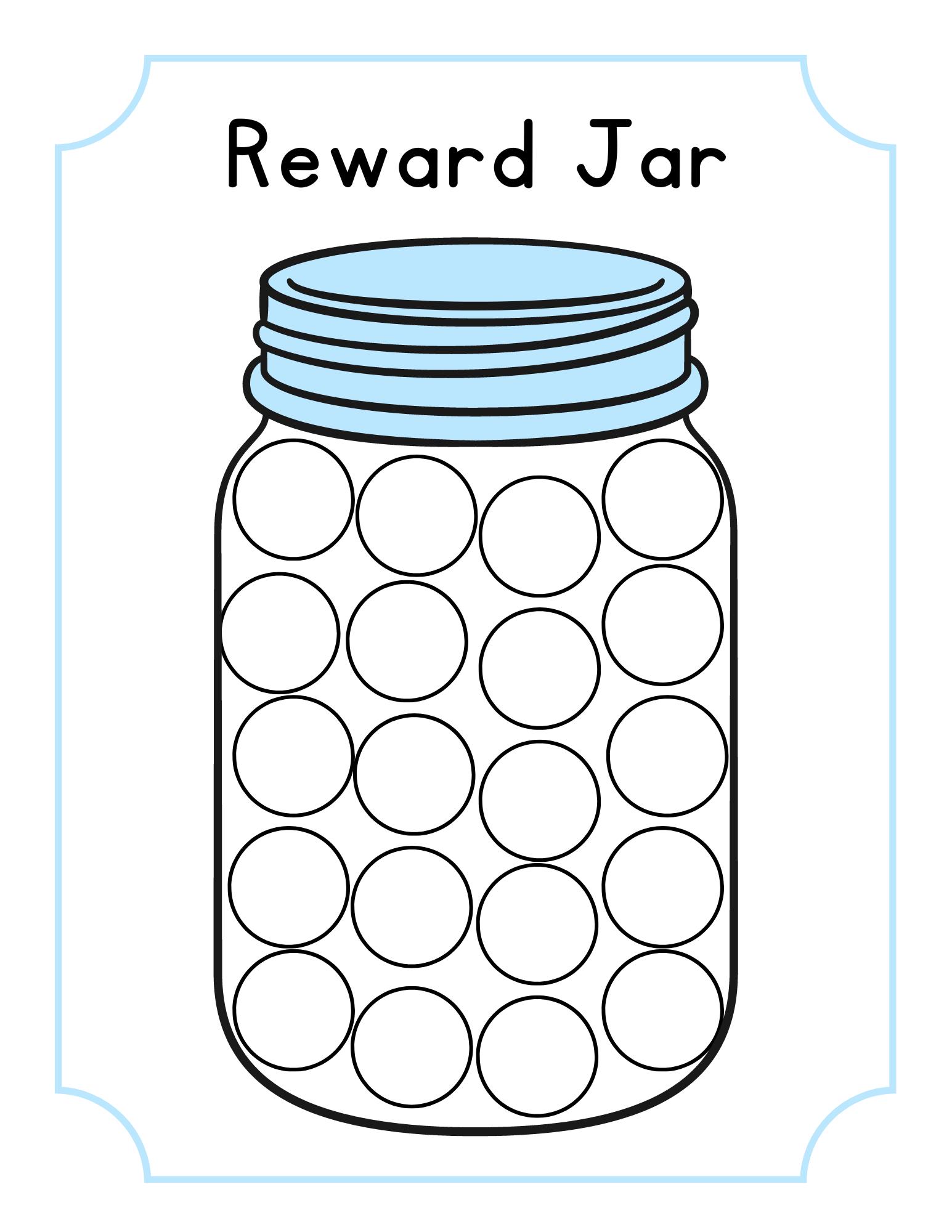 20 Marbles Kids Printable Marble Jar, Kids Reward Jar Printable, Kids ...