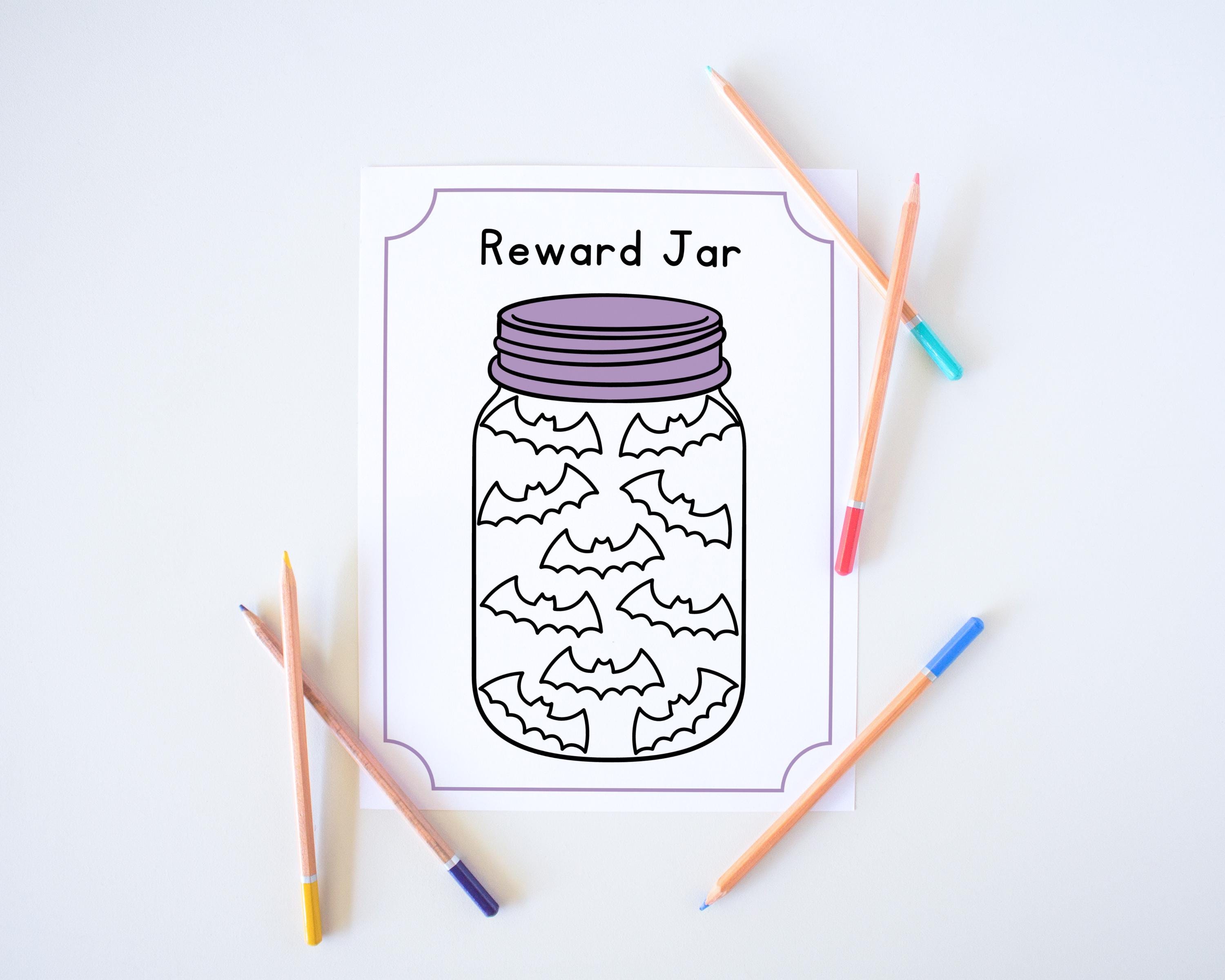 Kids Reward Jar Printable, Kids Reward Chart, Toddler Reward Jar ...