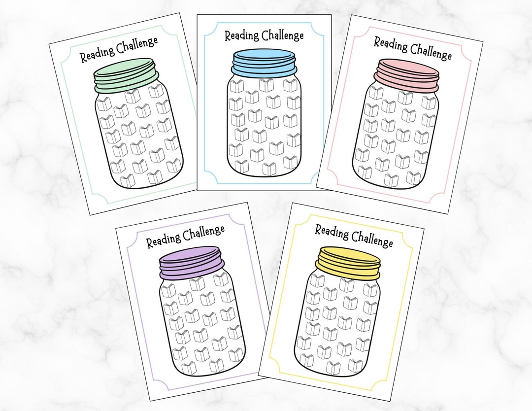 20 Book Reading Challenge | Reading Log | Book Log | Reading Tracker ...