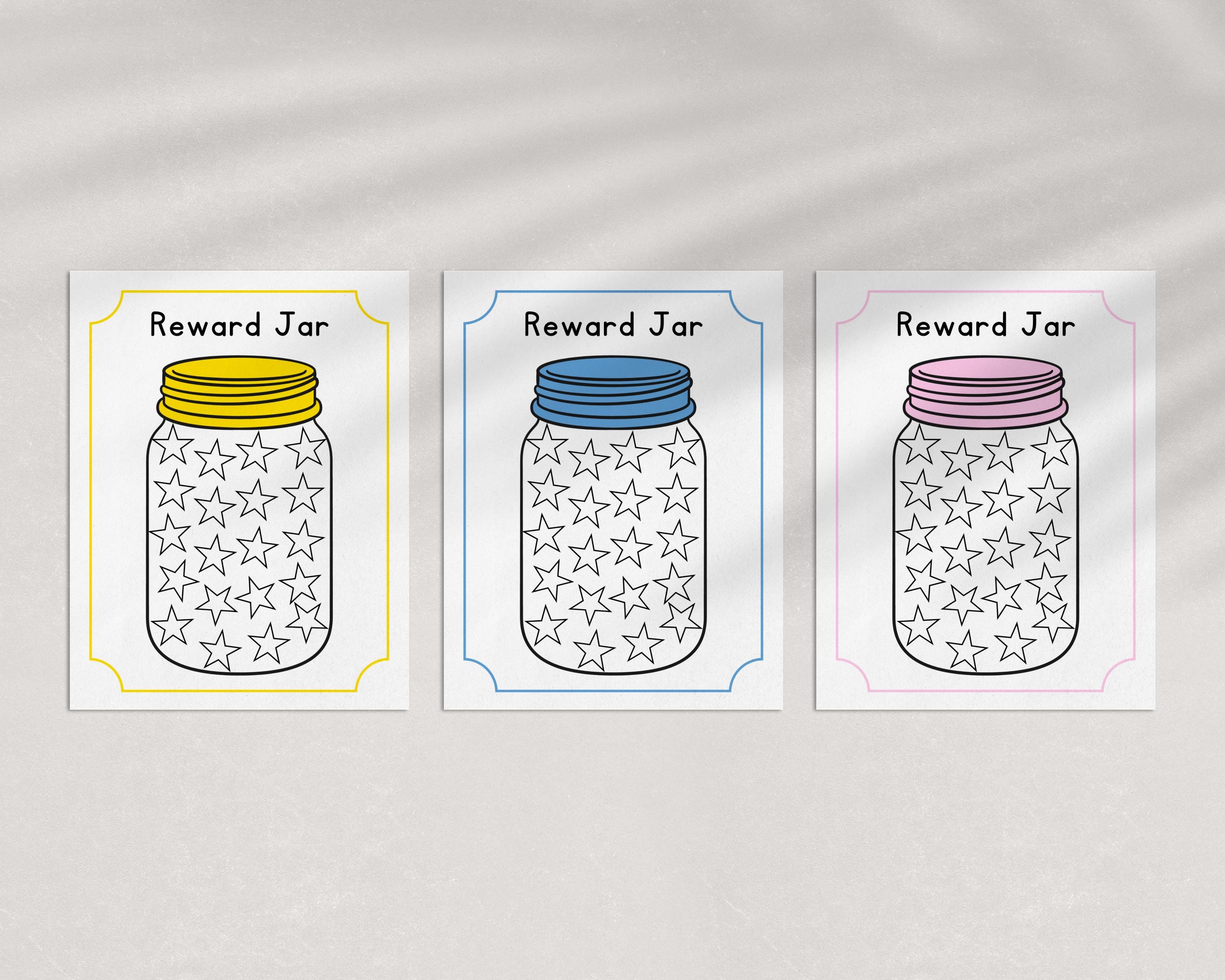 Kids Printable Reward Jar, Kids Reward Chart, Marble Jar, Kids Points ...