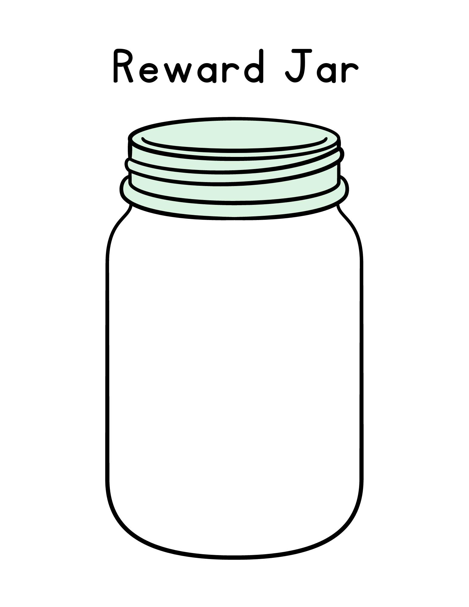 Empty Kids Reward Jar Printable, Kids Reward Chart, Toddler Reward Jar ...