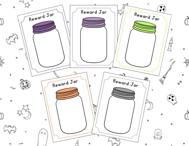 Empty Kids Reward Jar Printable, Kids Reward Chart, Toddler Reward Jar ...