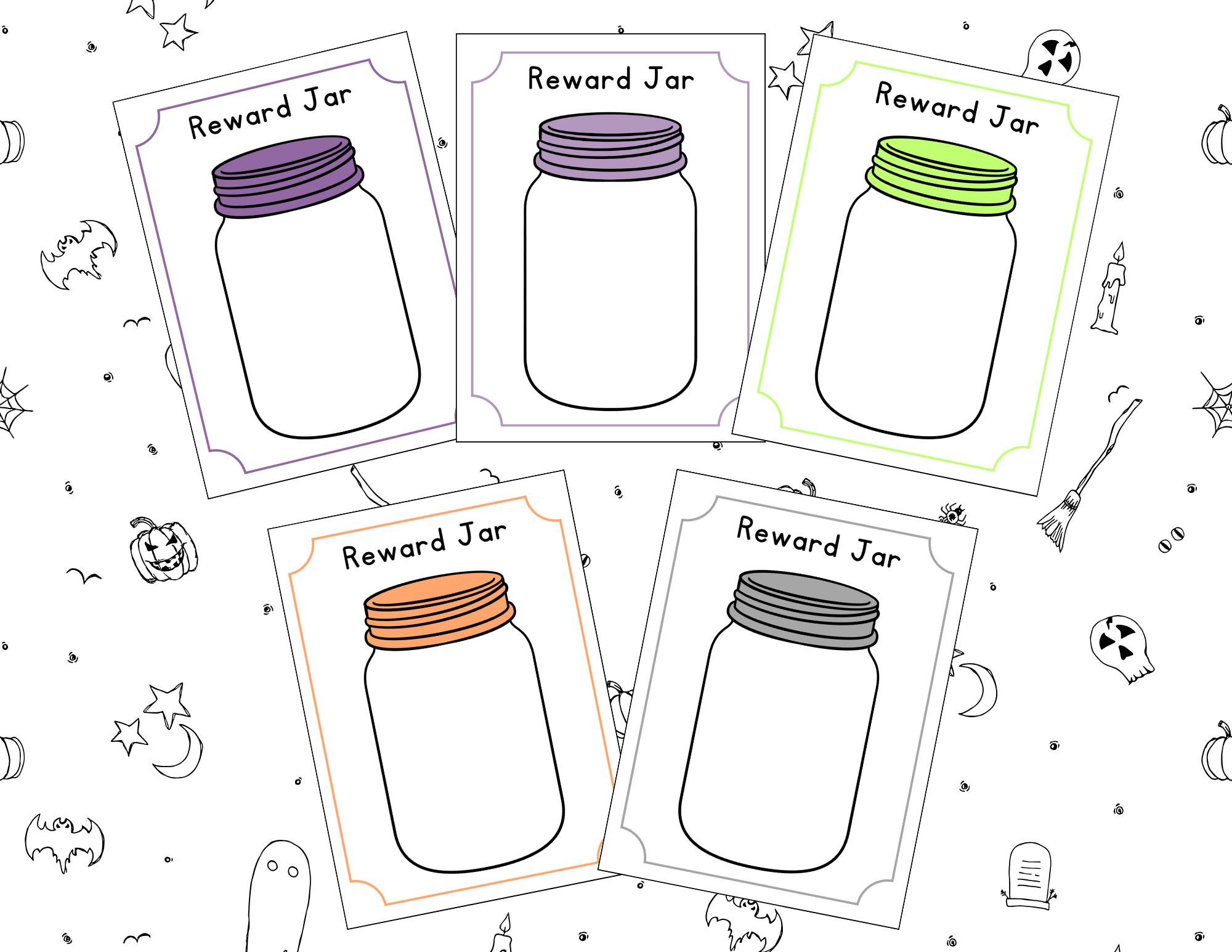 Empty Kids Reward Jar Printable, Kids Reward Chart, Toddler Reward Jar ...