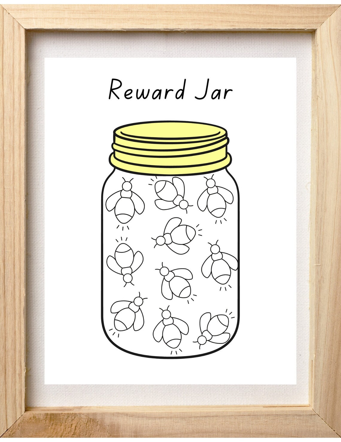 10 Fireflies Reward Jar, Reward Chart Printable, Marble Jar Printable ...