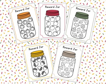 Kids Reward Jar Printable, Kids Reward Chart, Toddler Reward Jar ...