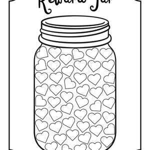 Kids Printable Reward Jar, Kids Reward Chart, Marble Jar, Kids Points ...