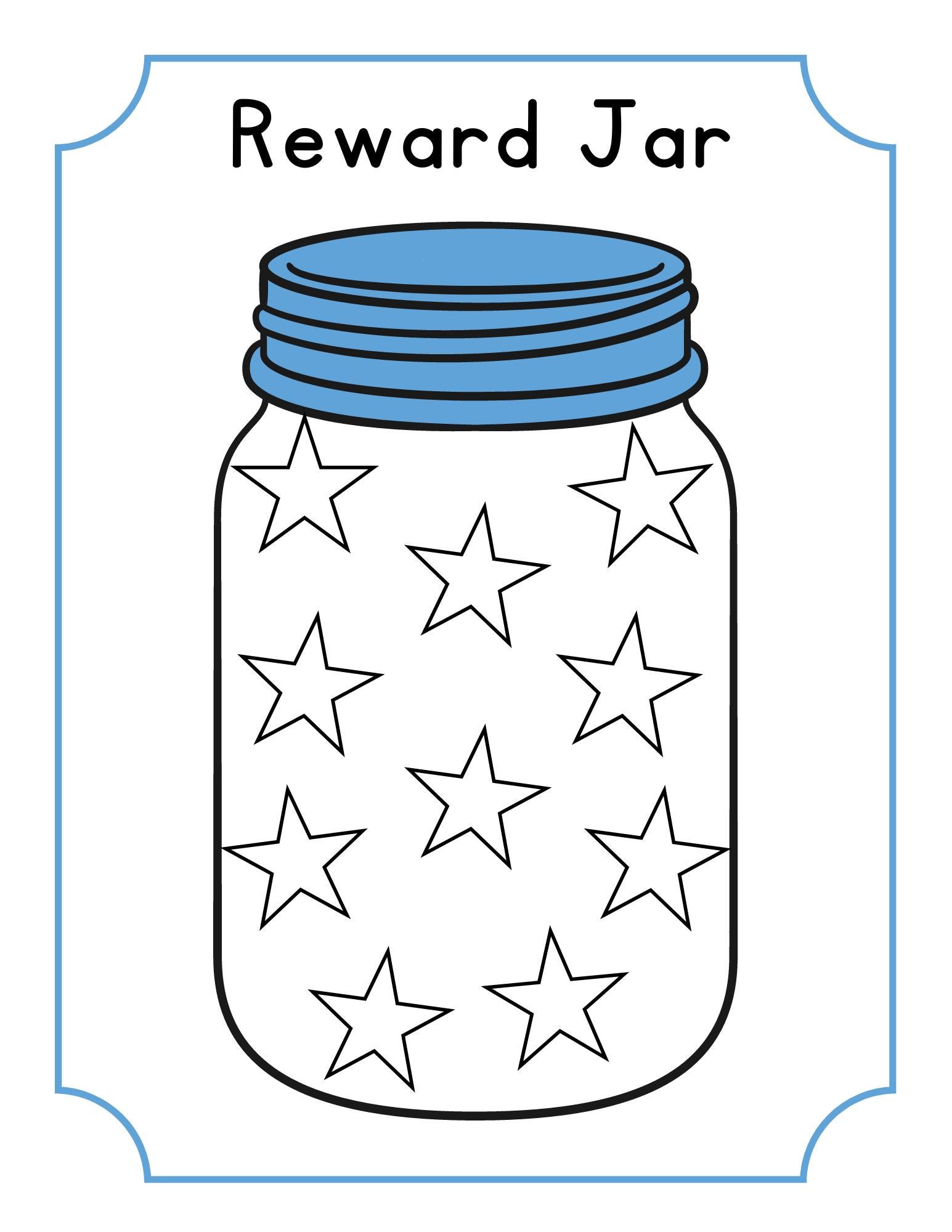 Kids Printable Reward Jar, Kids Reward Chart, Kids Points Chart, Marble ...