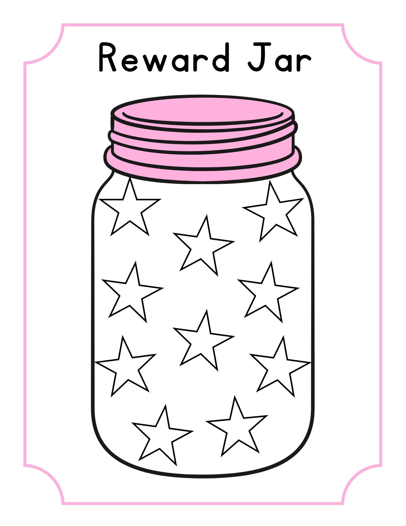 Kids Printable Reward Jar, Kids Reward Chart, Kids Points Chart, Marble ...