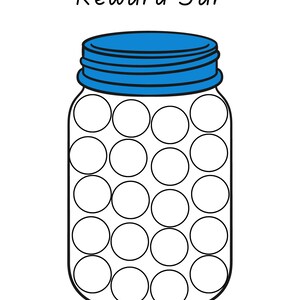 20 Marbles Kids Printable Marble Jar, Kids Reward Jar Printable, Kids ...