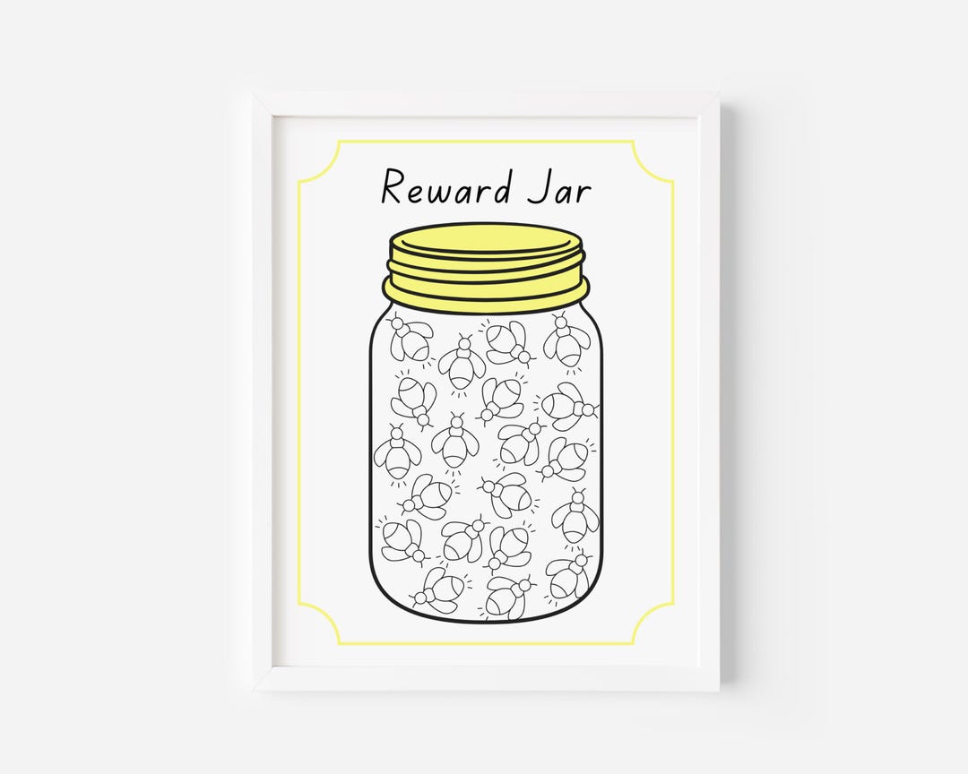 Kids Printable Reward Jar, Kids Reward Chart, Marble Jar, Toddler ...