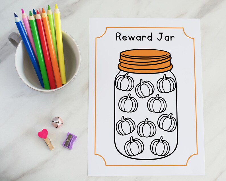 Kids Reward Jar Printable, Kids Reward Chart, Behavior Chart, Toddler ...
