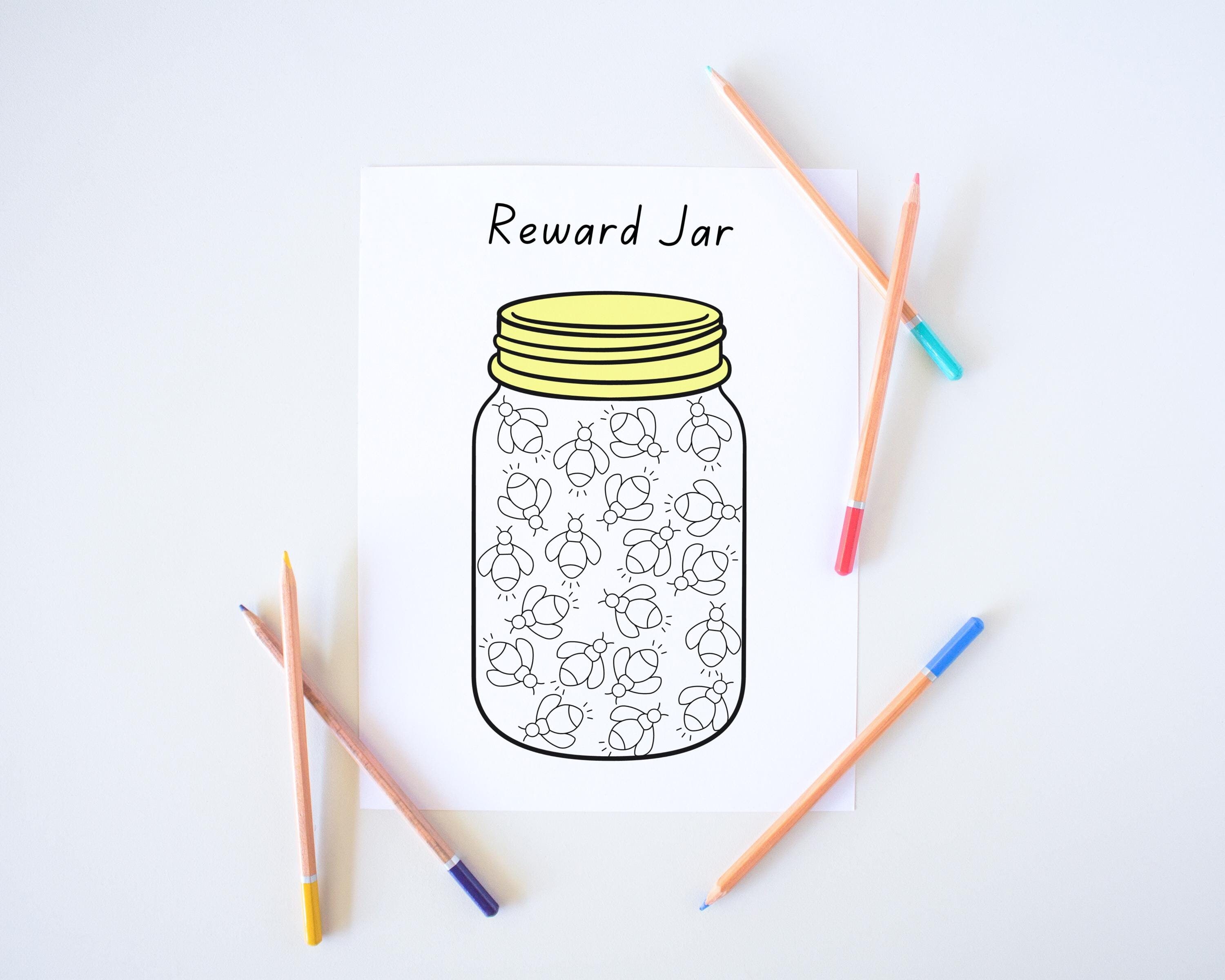 20 Fireflies Reward Jar, Reward Chart, Toddler Reward Jar, Kid Reward ...