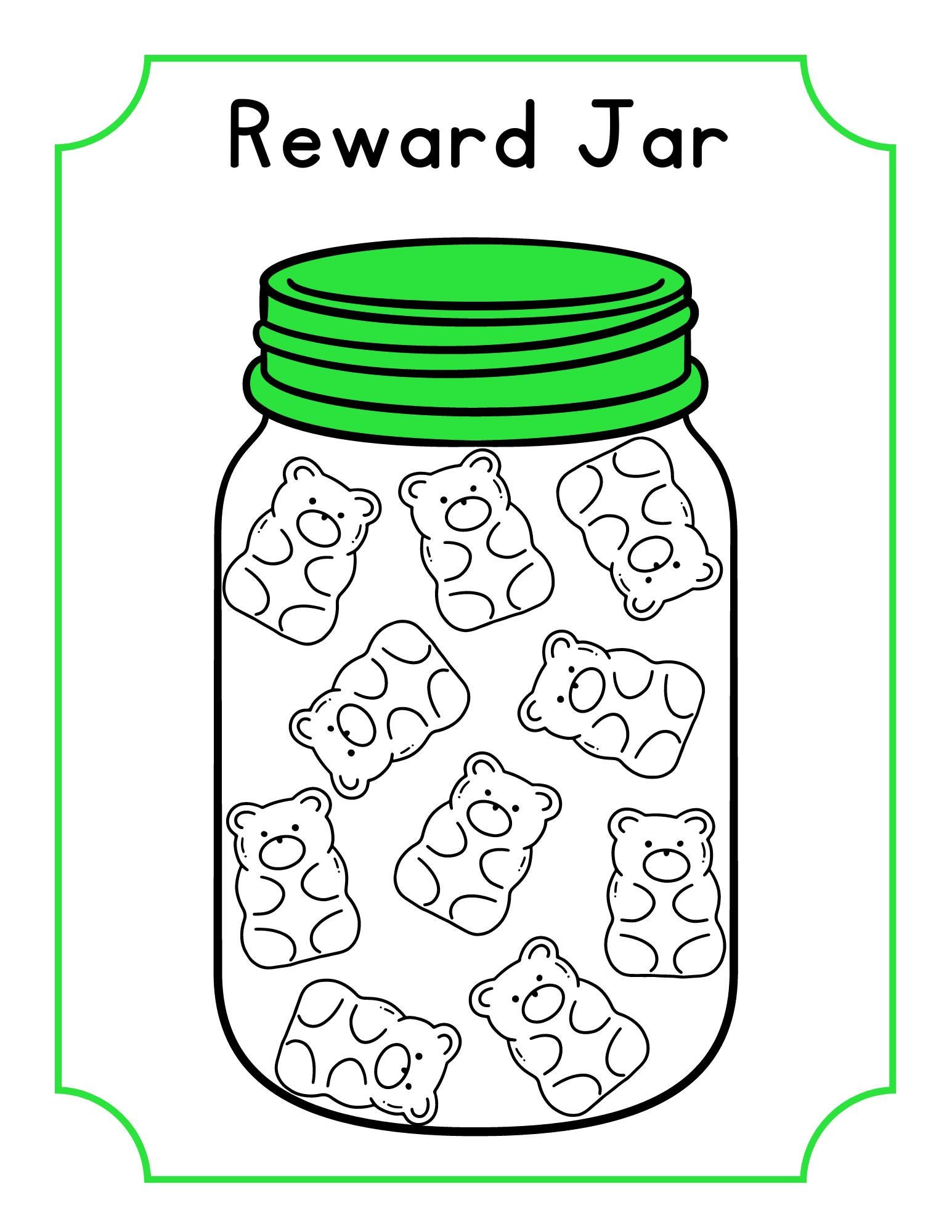 Kids Reward Jar Printable, Kids Reward Chart, Marble Jar, Toddler ...