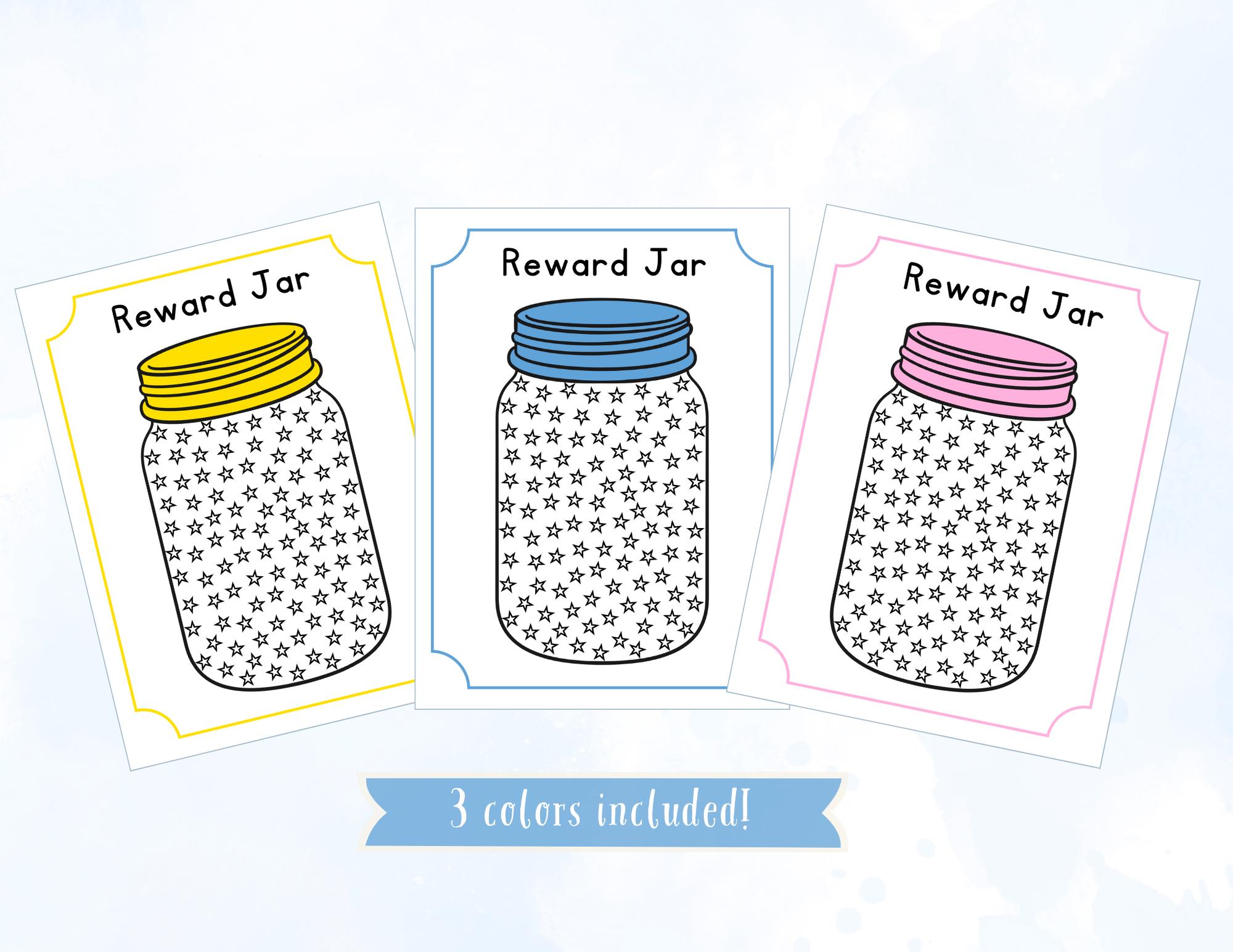 100 Stars Kids Reward Jar, Kids Reward Chart, Kids Points Chart, Marble ...