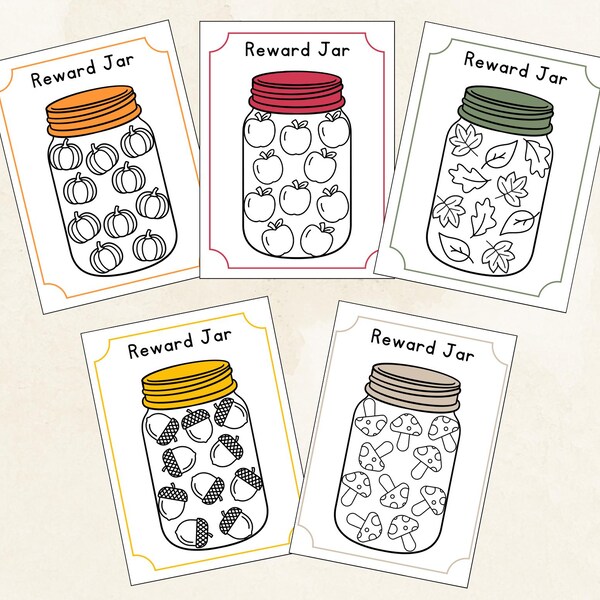 Kids Reward Jar Printable, Reward Chart Printable, Marble Jar Printable ...