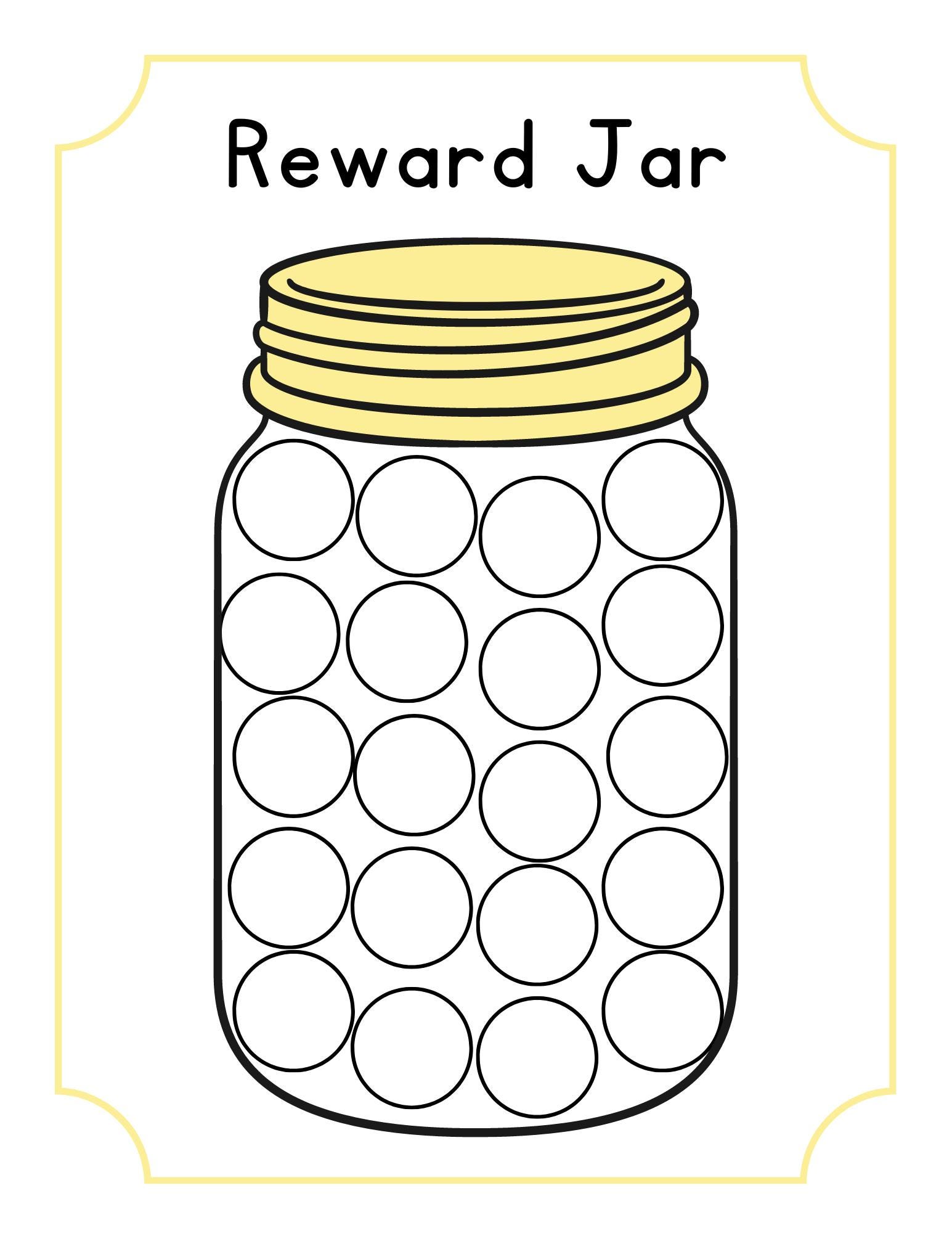 20 Marbles Kids Printable Marble Jar, Kids Reward Jar Printable, Kids ...