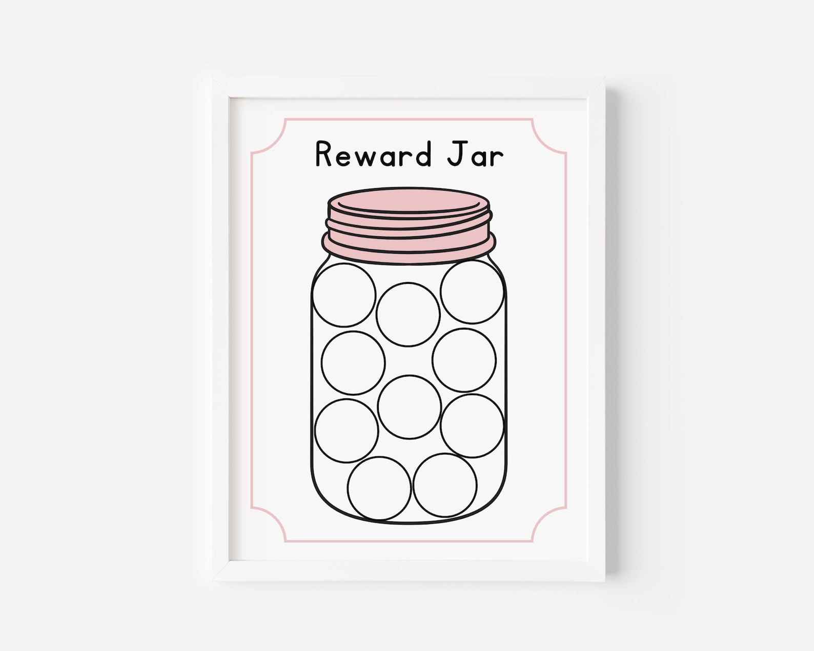 Kids Printable Reward Jar, Kids Reward Chart, Marble Jar, Reward Chart ...