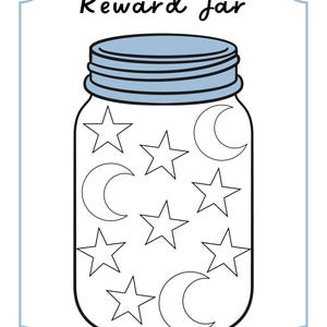 Kids Printable Reward Jar, Reward Chart Printable, Marble Jar Printable ...