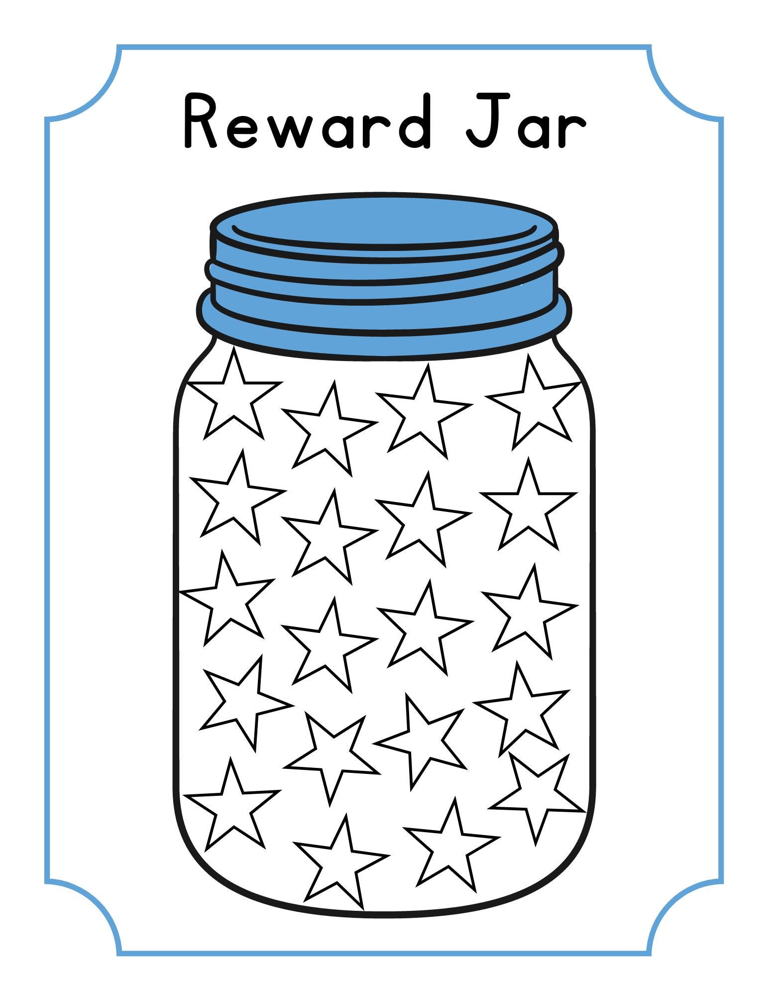 Kids Printable Reward Jar, Kids Reward Chart, Marble Jar, Kids Points ...