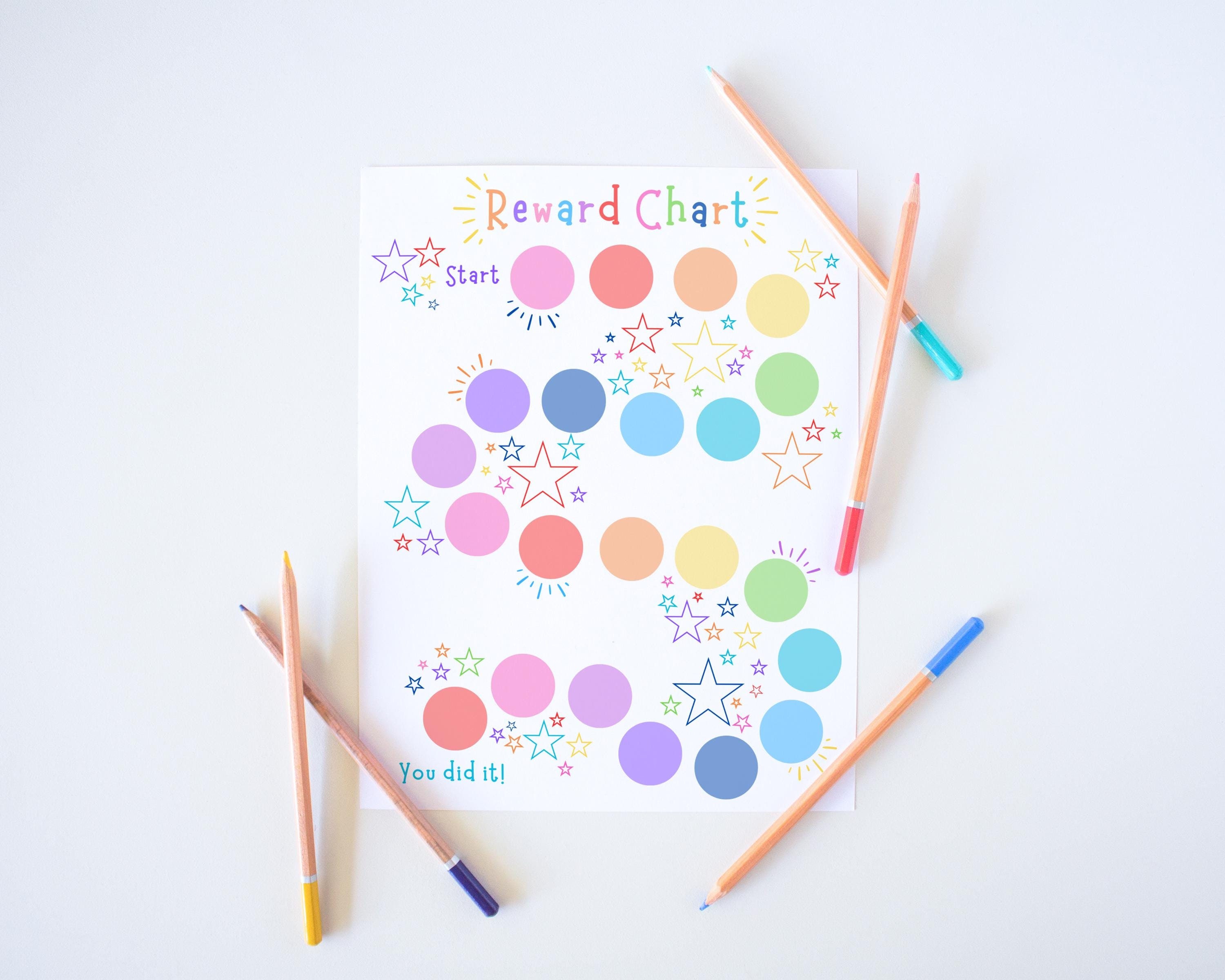 Printable Reward Chart, Kids Reward Chart, Kids Behavior Chart, Toddler ...