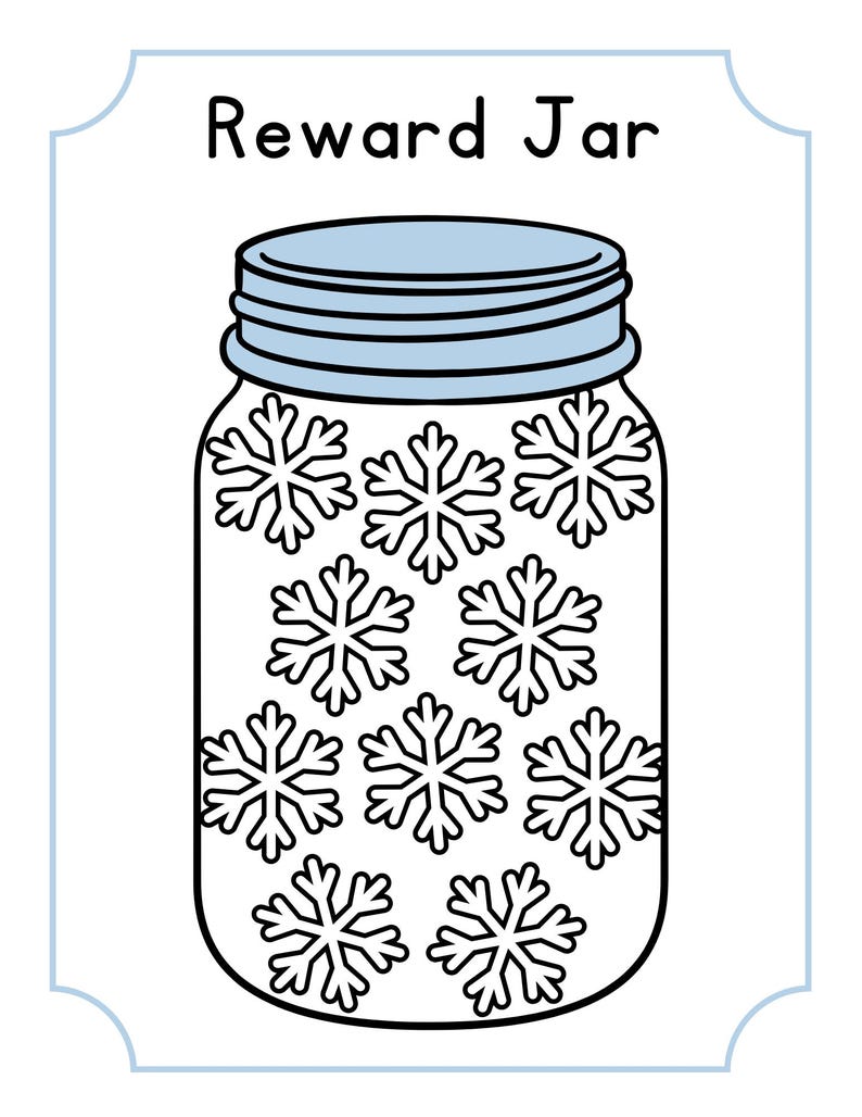 Kids Reward Jar Printable, Kids Reward Chart, Toddler Reward Jar ...