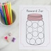 Kids Printable Reward Jar, Kids Reward Chart, Marble Jar, Reward Chart ...