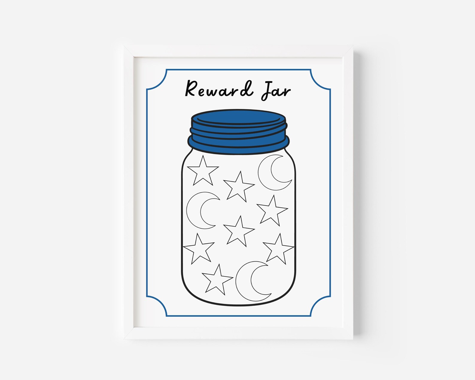 Kids Printable Reward Jar, Reward Chart Printable, Marble Jar Printable ...