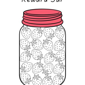 Kids Printable Reward Jar, Reward Chart Printable, Marble Jar Printable ...