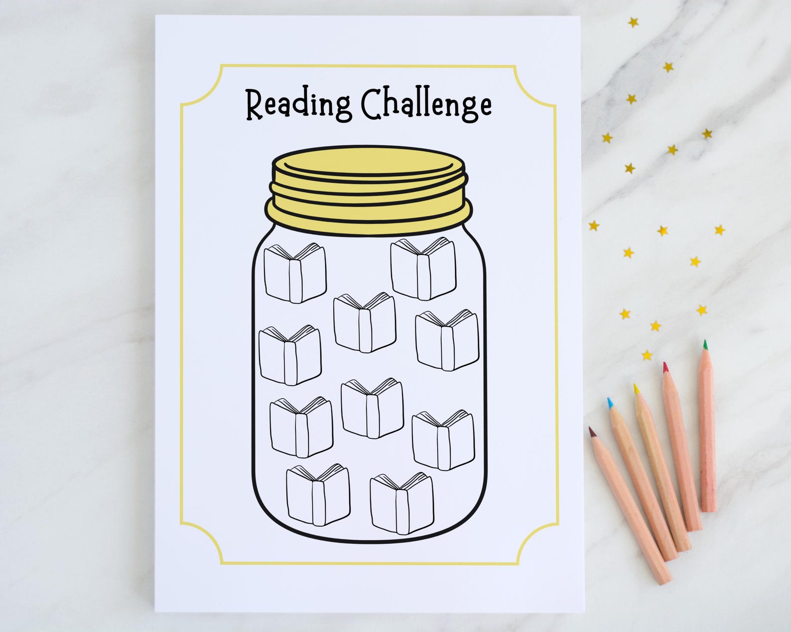 10 Book Reading Challenge | Reading Log | Book Log | Reading Tracker ...