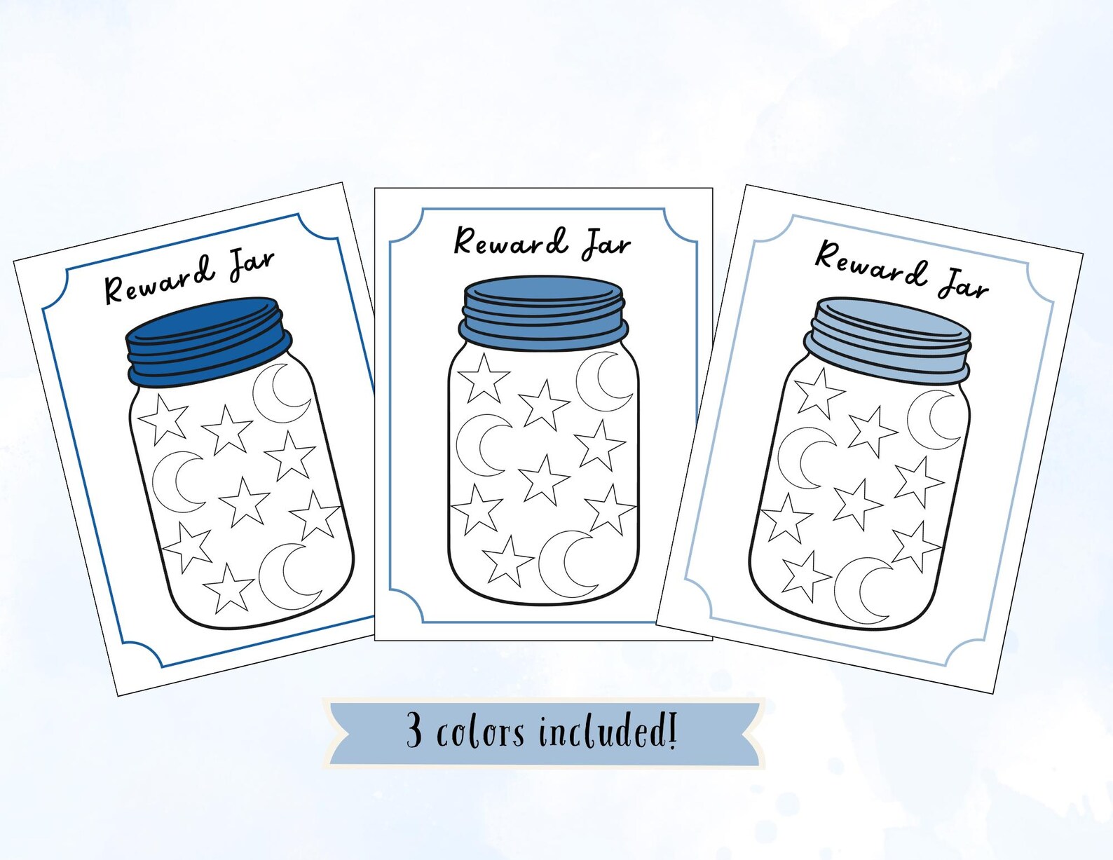 Kids Printable Reward Jar, Reward Chart Printable, Marble Jar Printable ...