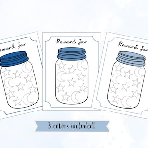 Kids Printable Reward Jar, Reward Chart Printable, Marble Jar Printable ...