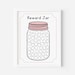 50 Marbles Kids Printable Reward Jar, Kids Reward Chart, Marble Jar ...