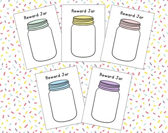 Reward Jar Printable Bundle, Reward Chart, Toddler Reward Jar, Kid ...