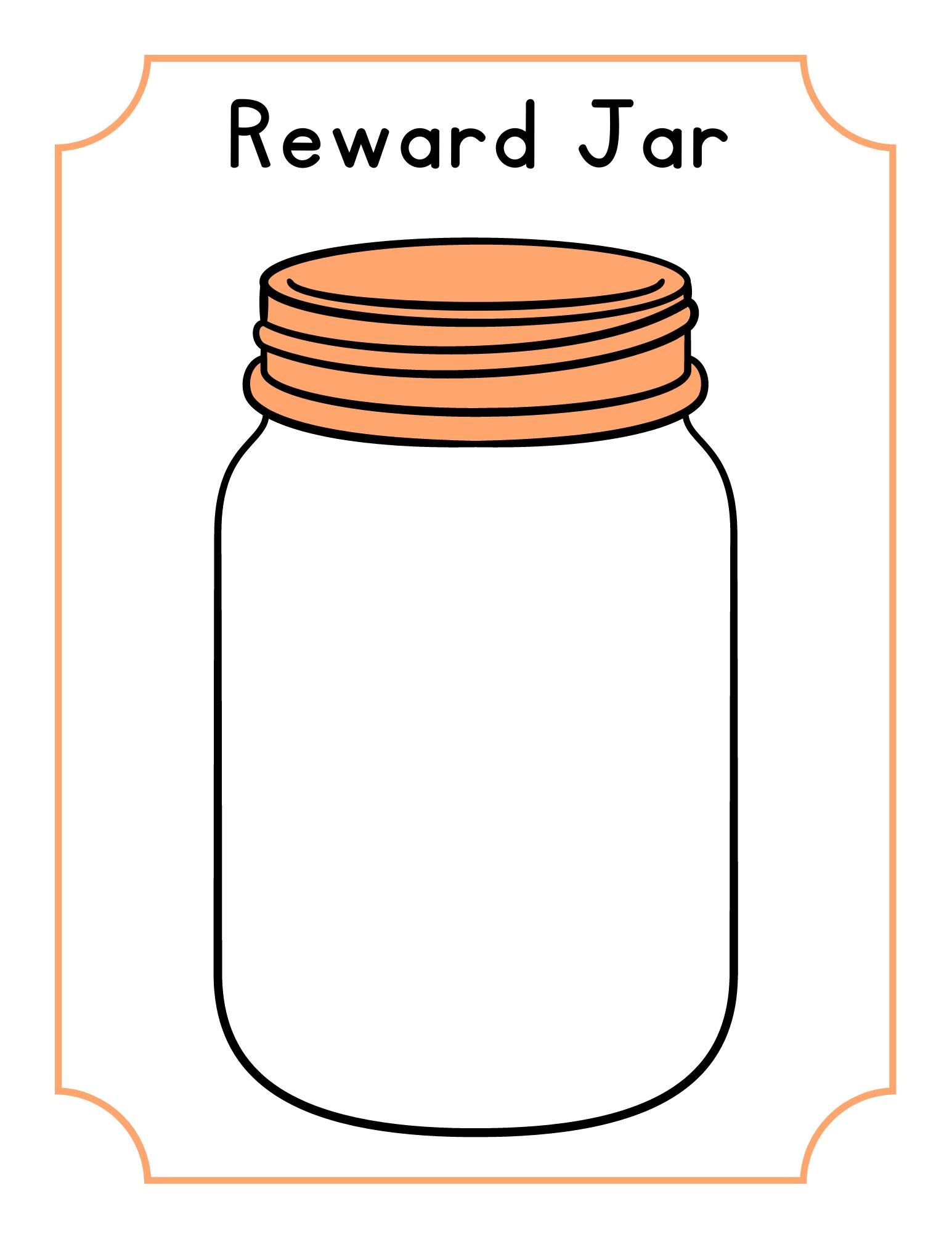 Empty Kids Reward Jar Printable, Kids Reward Chart, Toddler Reward Jar ...