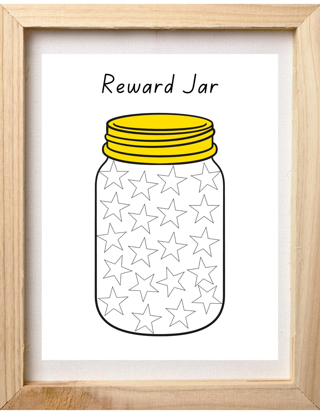 20 Stars Reward Jar, Reward Chart, Marble Jar Printable Digital ...
