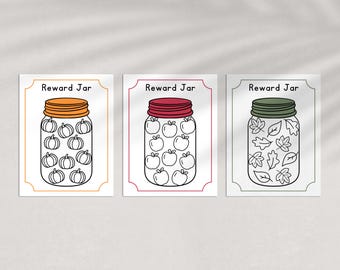 Kids Printable Reward Jar, Reward Chart Printable, Marble Jar Printable ...