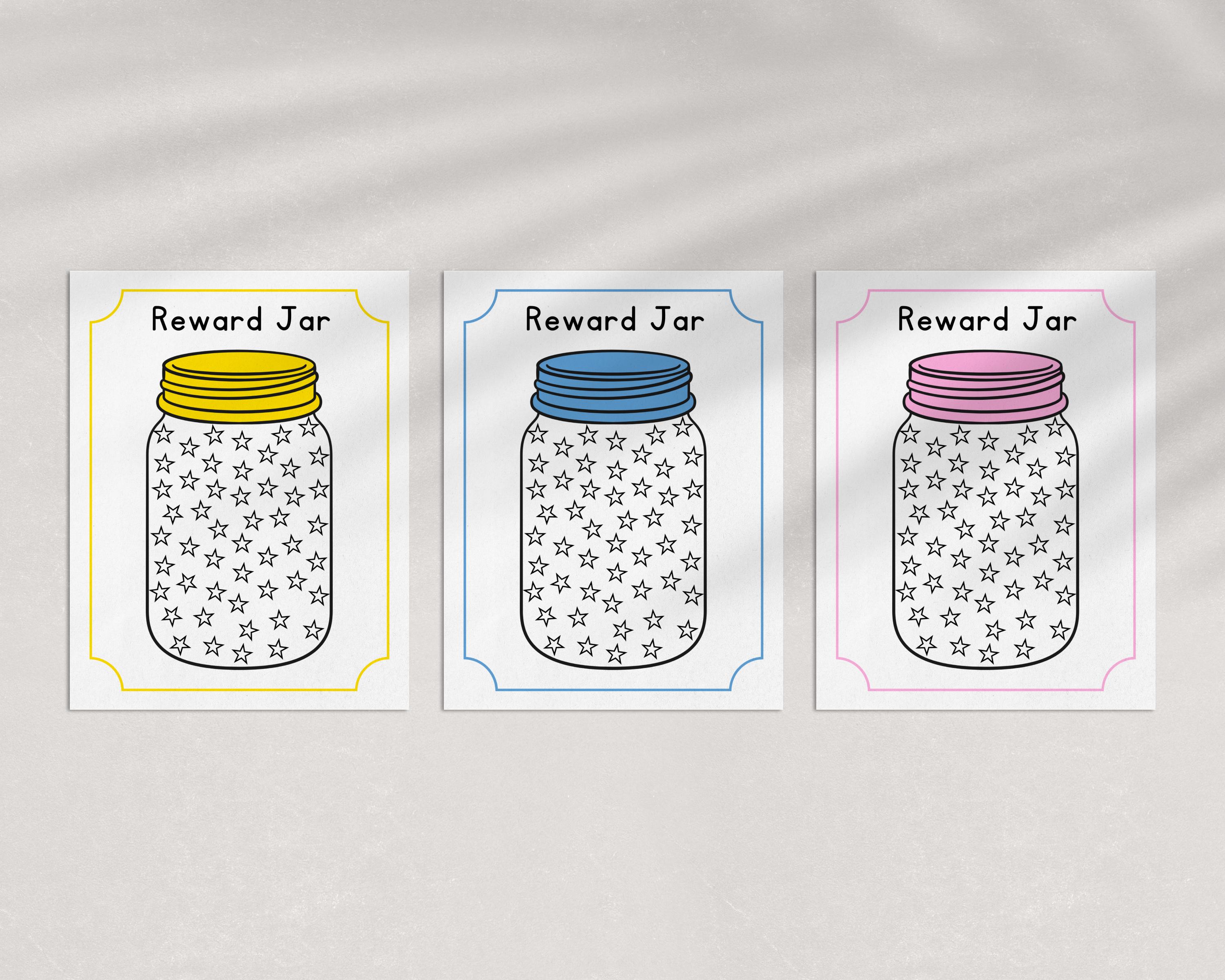 Kids Reward Jar, Kids Reward Chart, Kids Points Chart, Marble Jar, Star ...