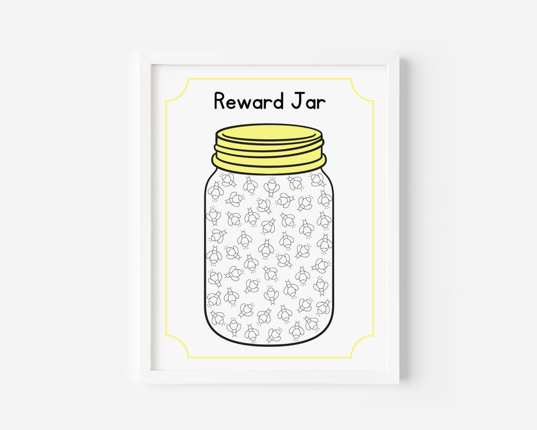 Kids Printable Reward Jar, Kids Reward Chart, Marble Jar, Toddler ...