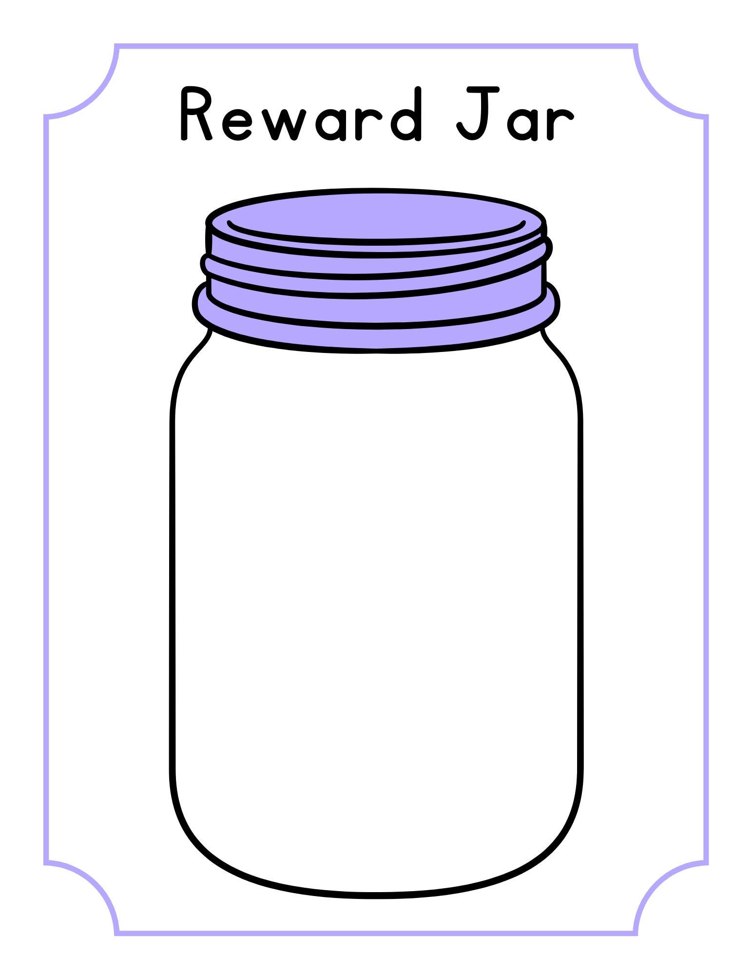 Empty Kids Reward Jar Printable, Kids Reward Chart, Toddler Reward Jar ...