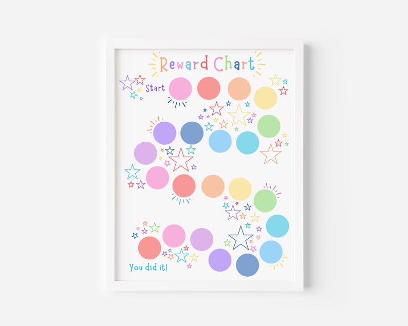 Kids Reward Chart Printable, Toddler Reward Chart, Kids Behavior Chart ...