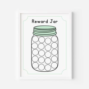 20 Marbles Kids Printable Marble Jar, Kids Reward Jar Printable, Kids ...