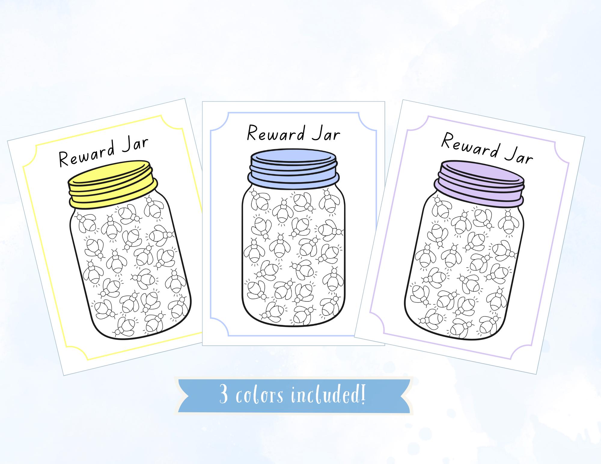 Kids Printable Reward Jar, Kids Reward Chart, Marble Jar, Toddler ...